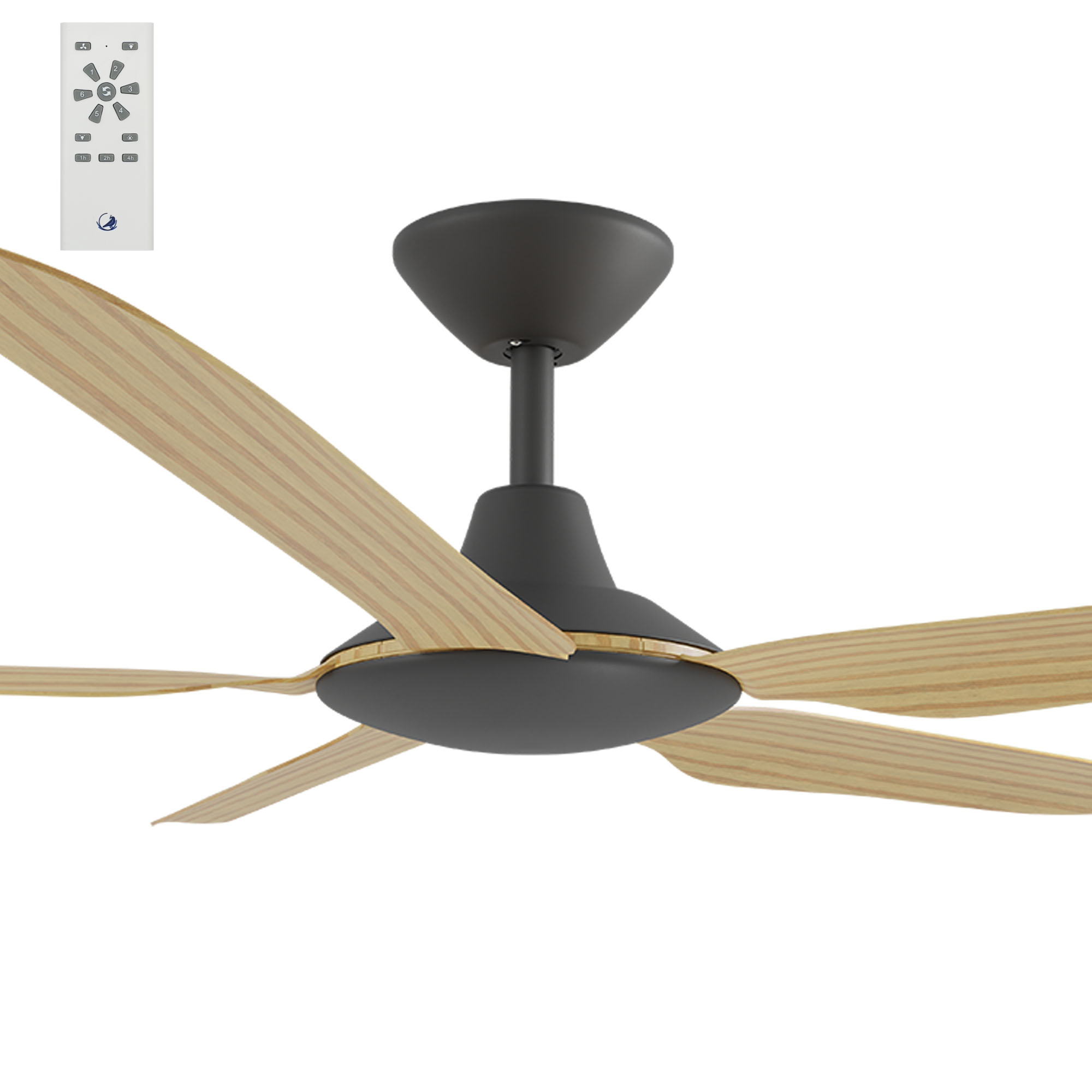 Calibo Storm 56" (1430mm) 5 Blade Indoor/Outdoor DC Ceiling Fan and ...