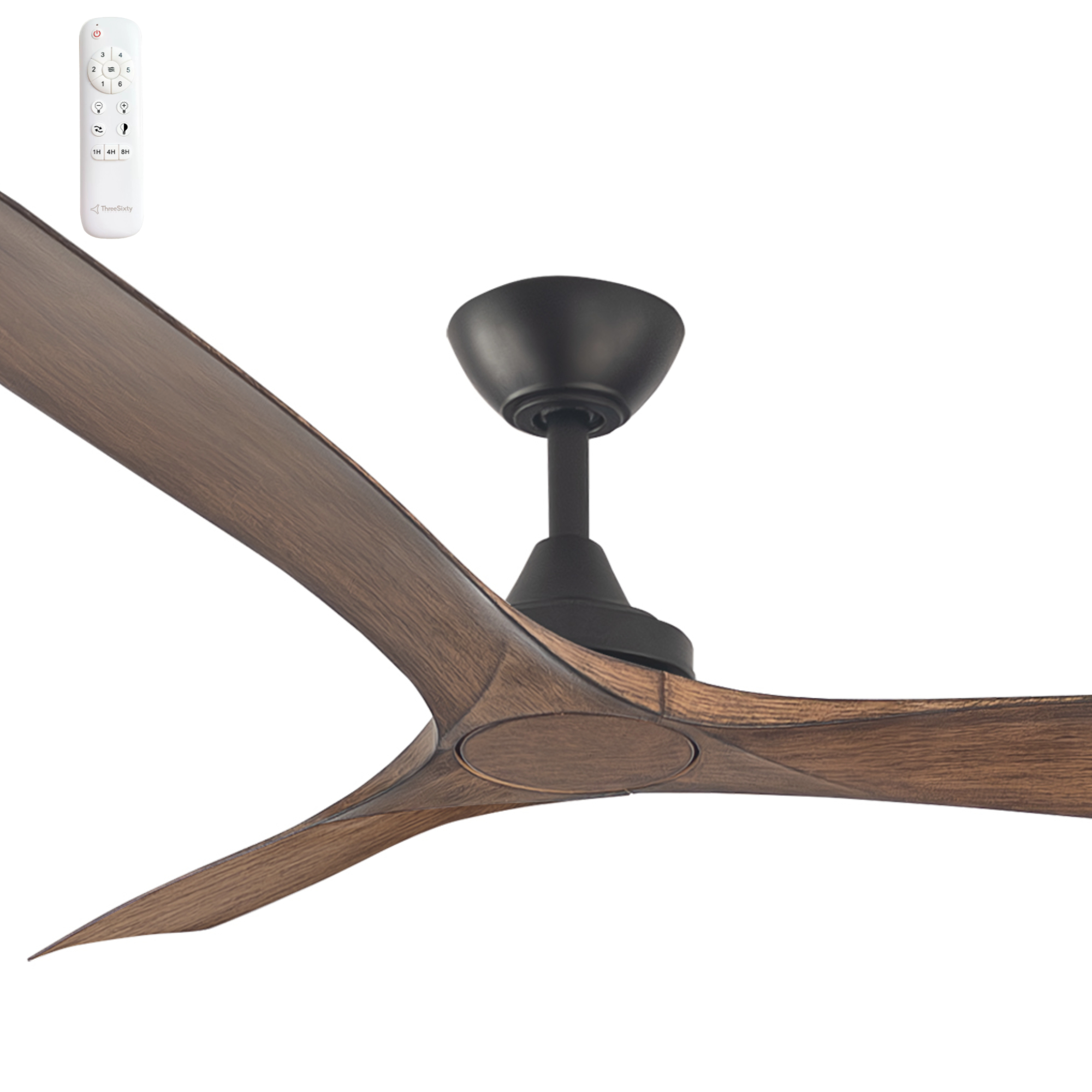 ThreeSixty 60" Spitfire DC Ceiling Fan with Black Motor and Remote ...