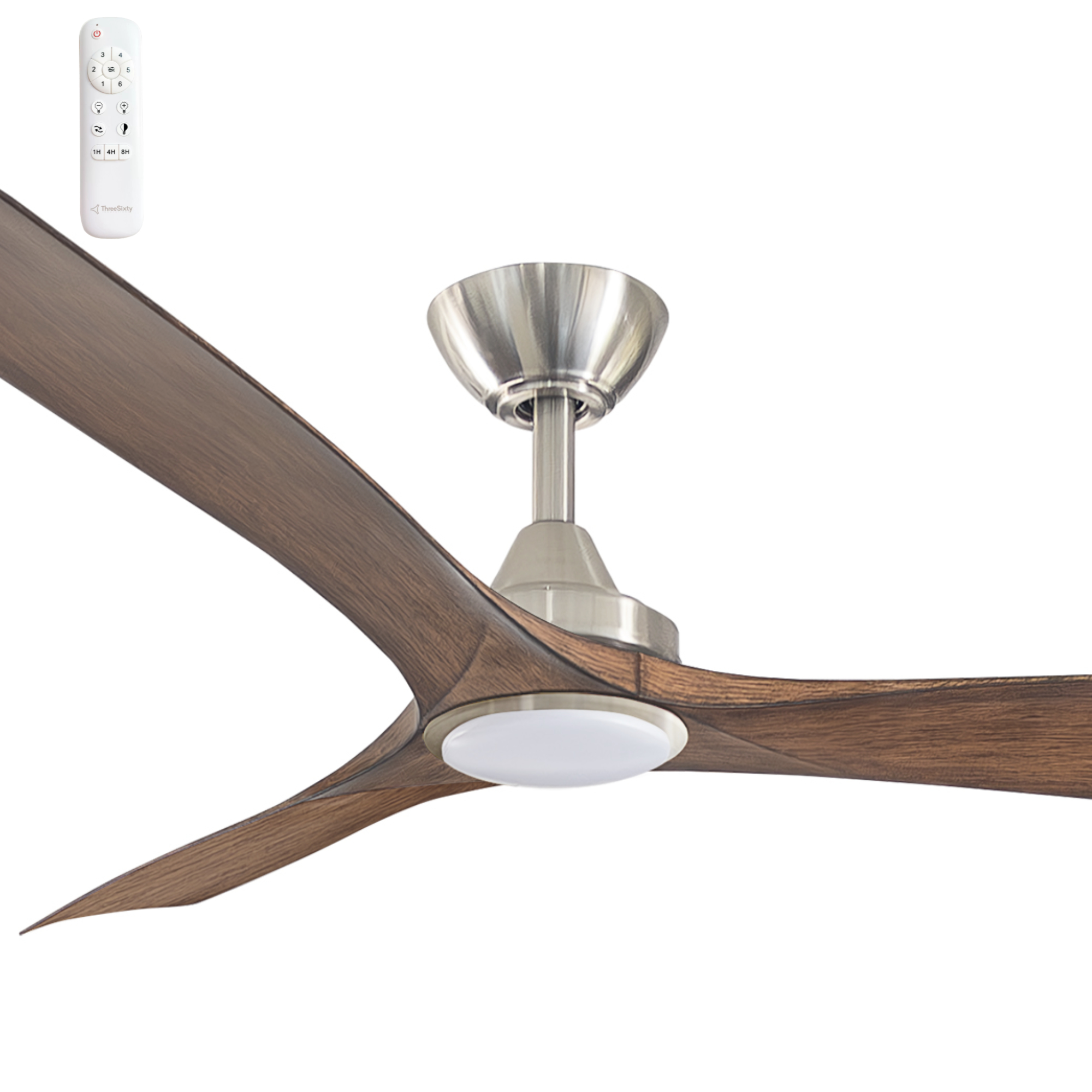 ThreeSixty 60" Spitfire DC Ceiling Fan with Brushed Nickel Motor and ...