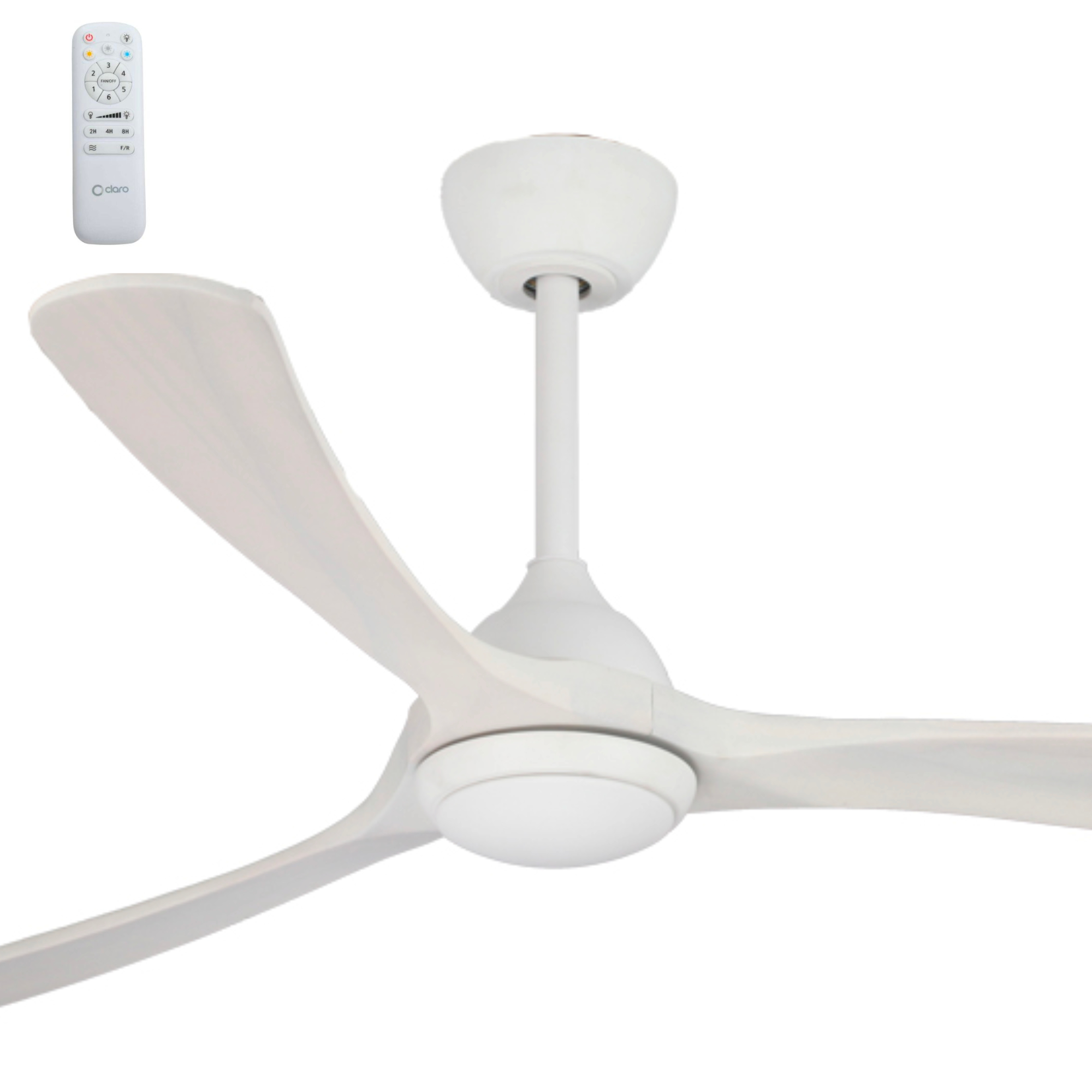 Claro Sleeper 48" Solid Timber DC Ceiling Fan With Dimmable LED CCT ...