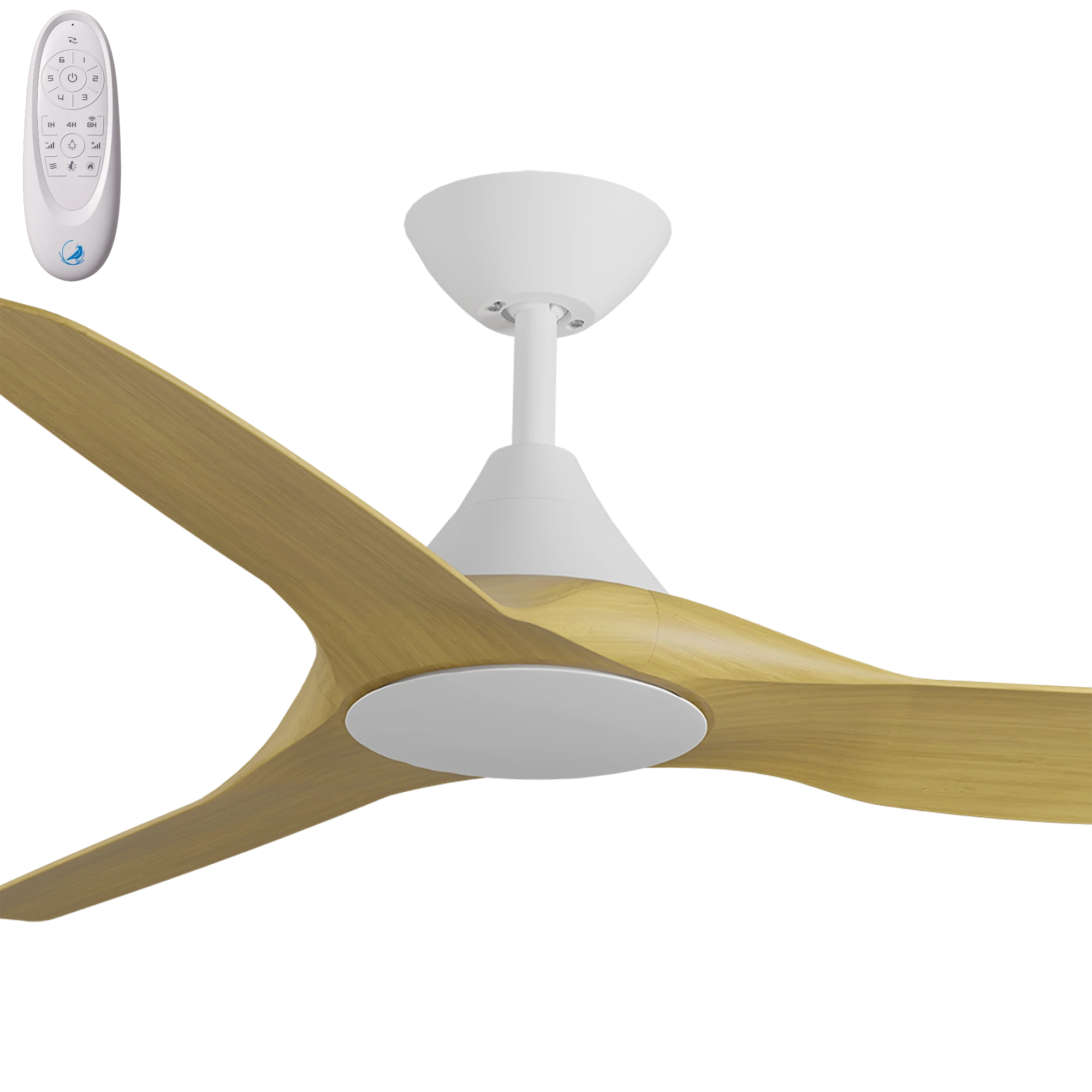 48" Calibo Smart DC CloudFan White with Bamboo | Free Shipping with ...