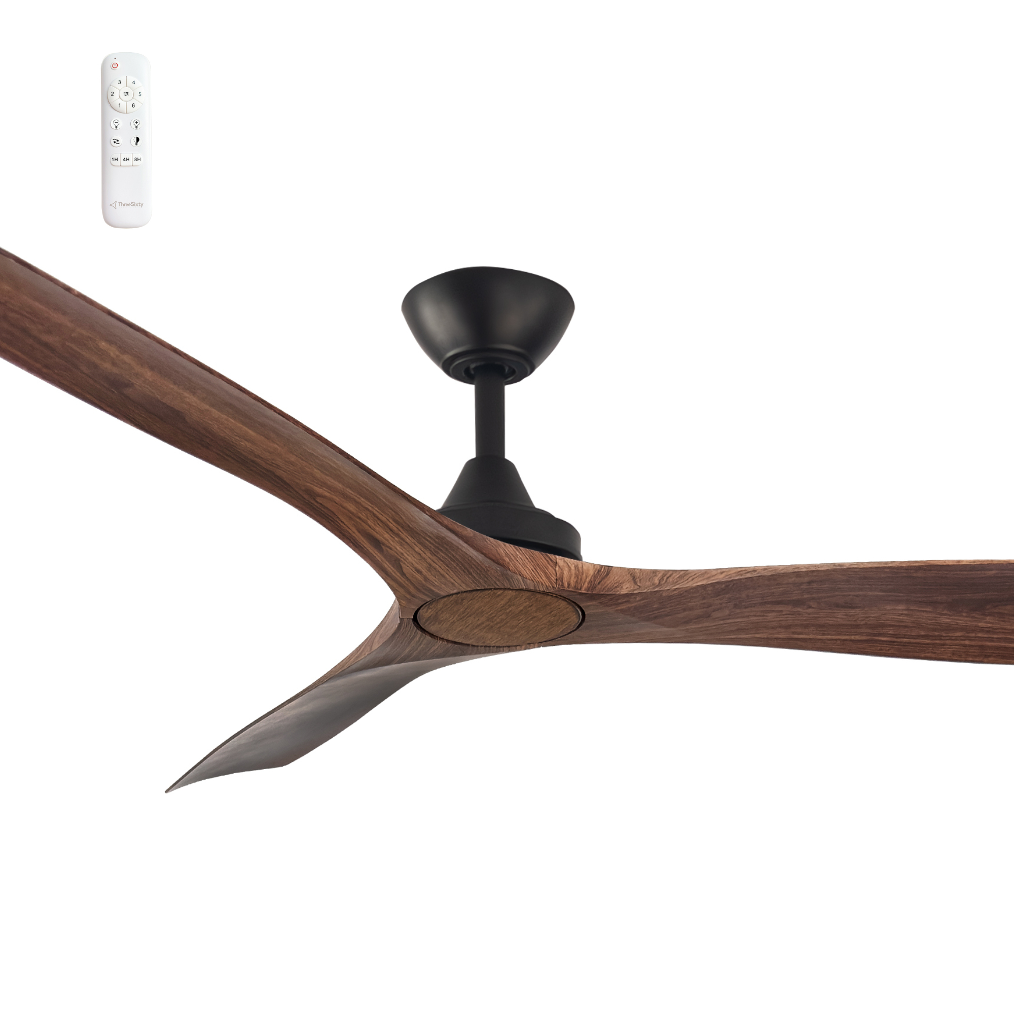 ThreeSixty 52" Spitfire DC Ceiling Fan with Black Motor and Remote ...