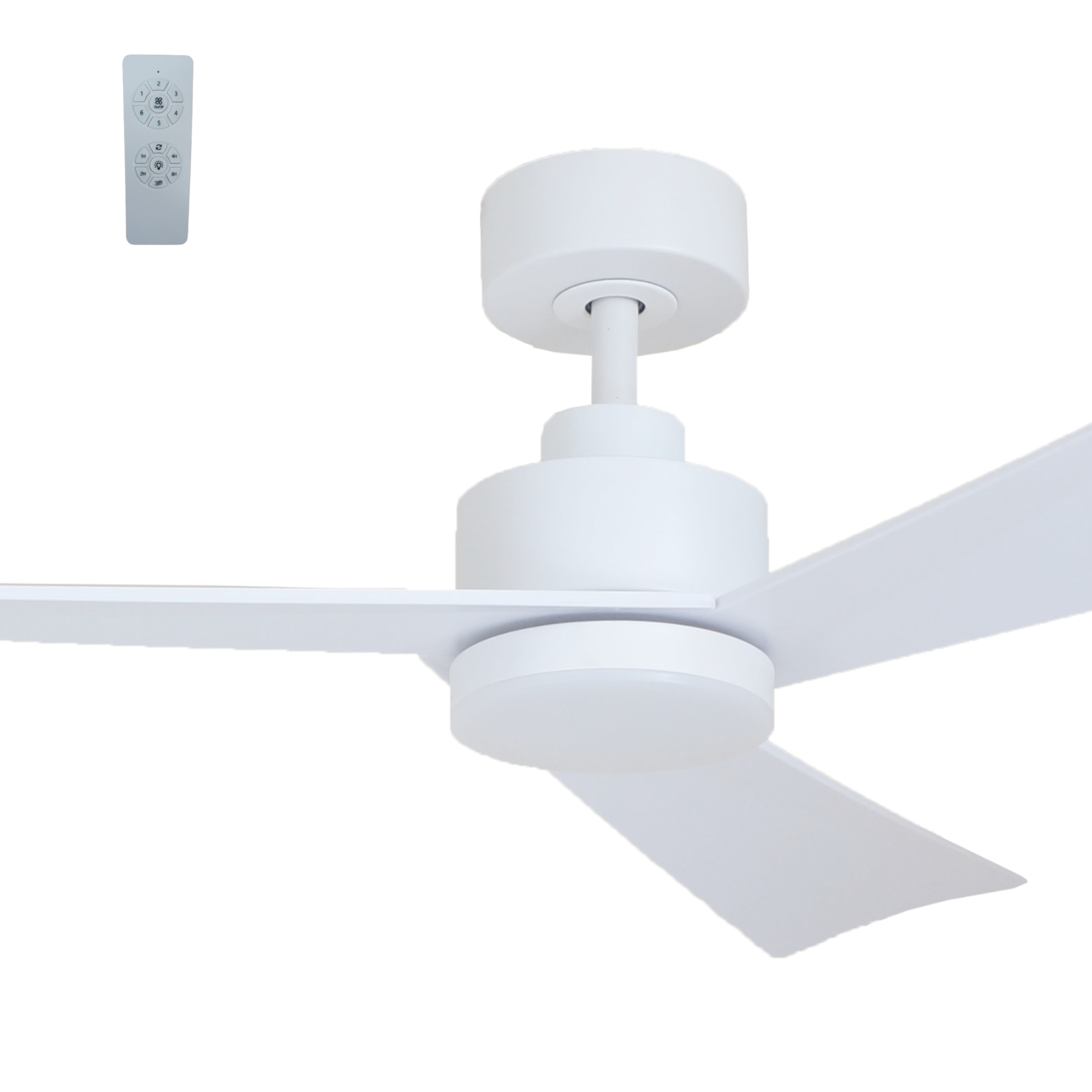 Vencha Bronte 52" DC Ceiling Fan with 20W CCT LED Light and Remote - White