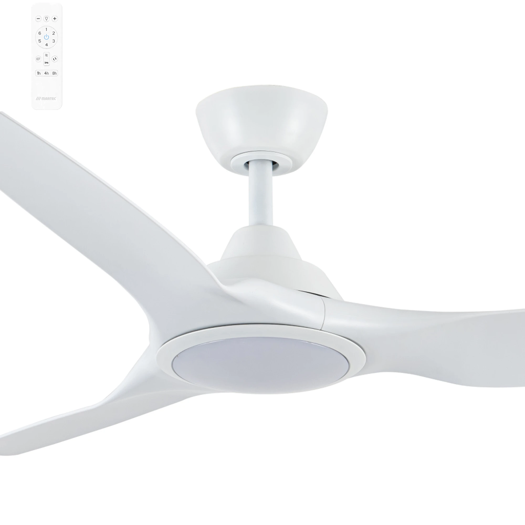 Martec Impact 52" DC Smart Ceiling Fan with 24W Dimmable LED Light and ...