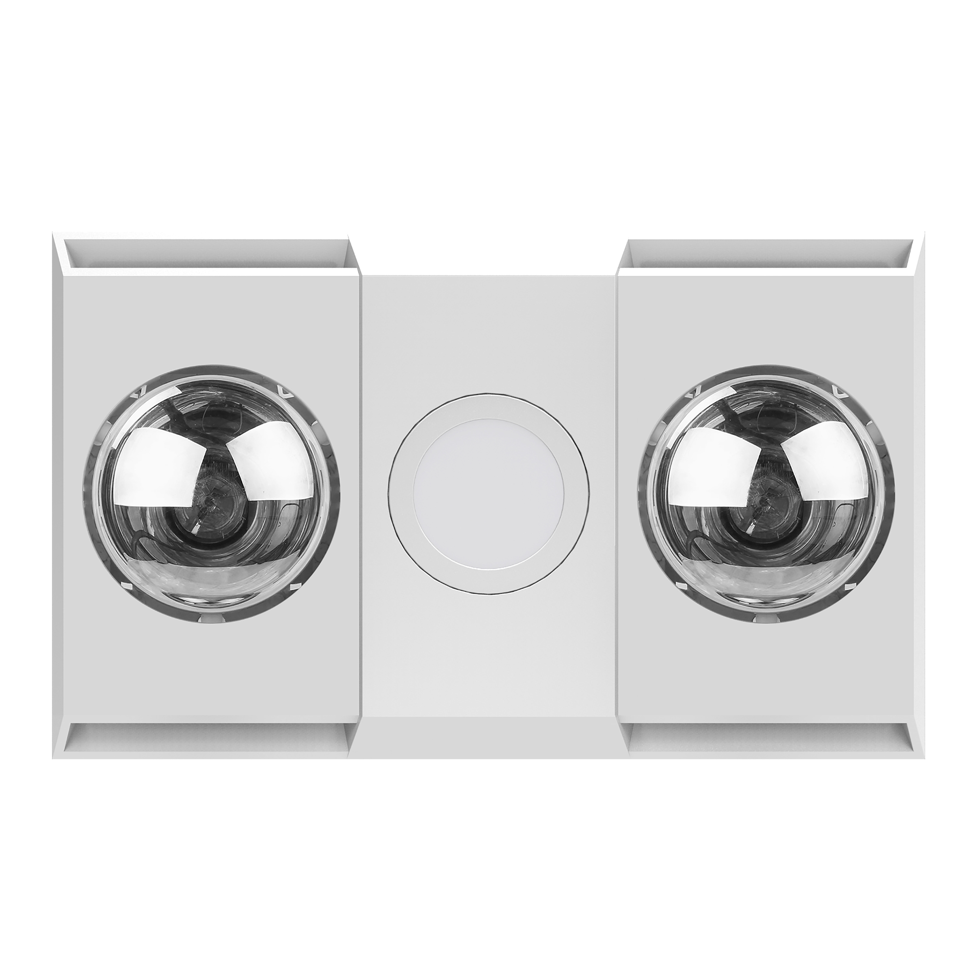 Manrose Sierra Duo 3 in 1 Bathroom Exhaust Fan, Heater & Light - White