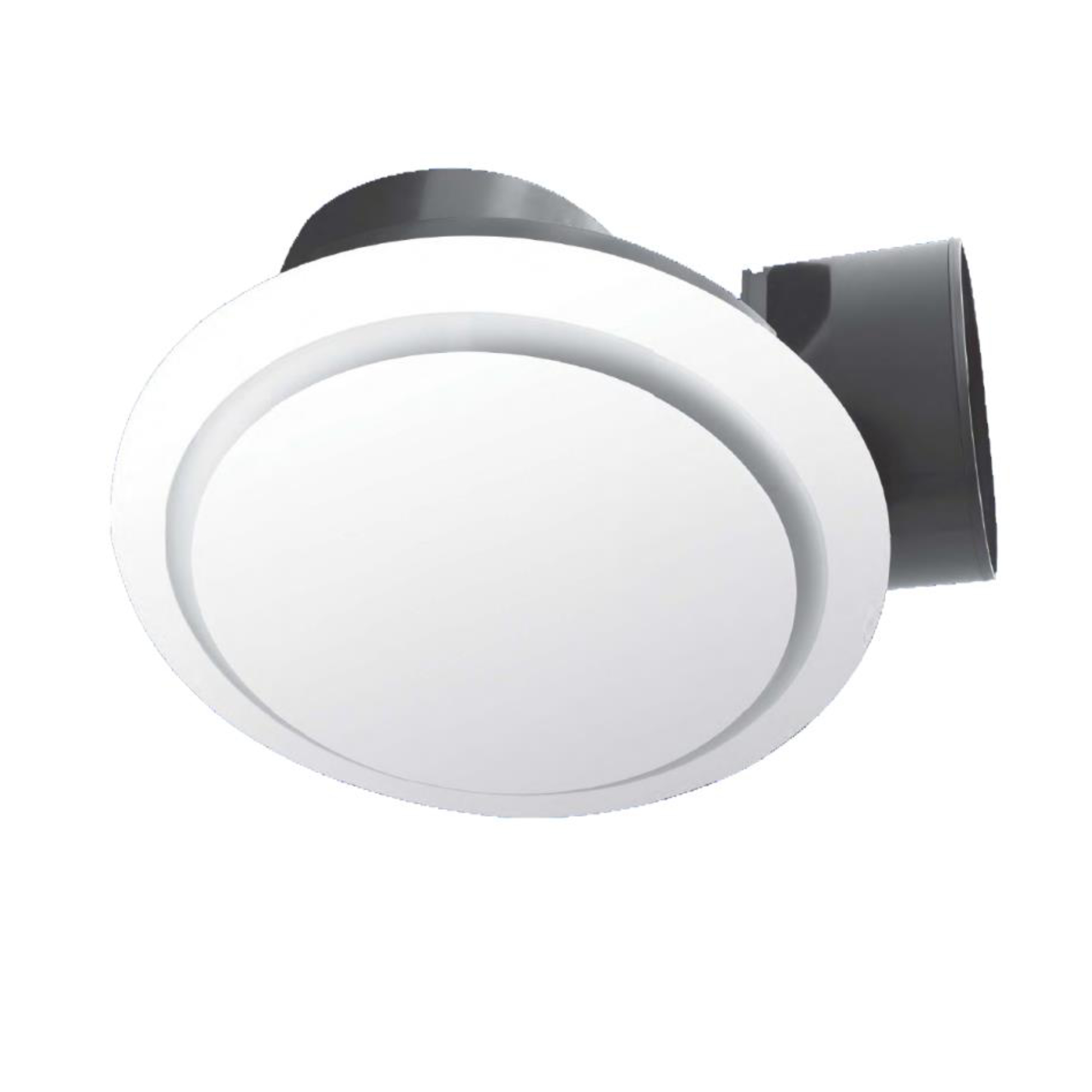 White 3A Bathroom DIY Exhaust Fan - Round
